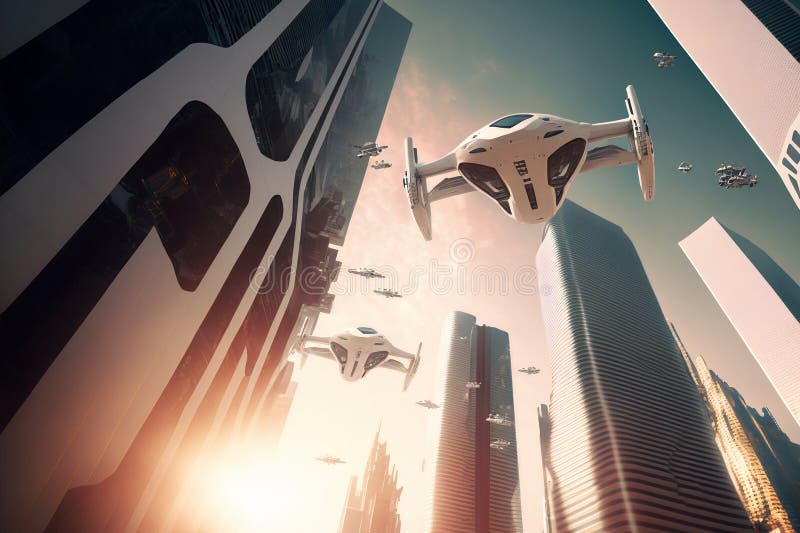 Fantasy City of the Future. Futuristic World. Flying Drones. Generative ... Fantasy City of the Future. Futuristic World. Flying Drones. Generative ...