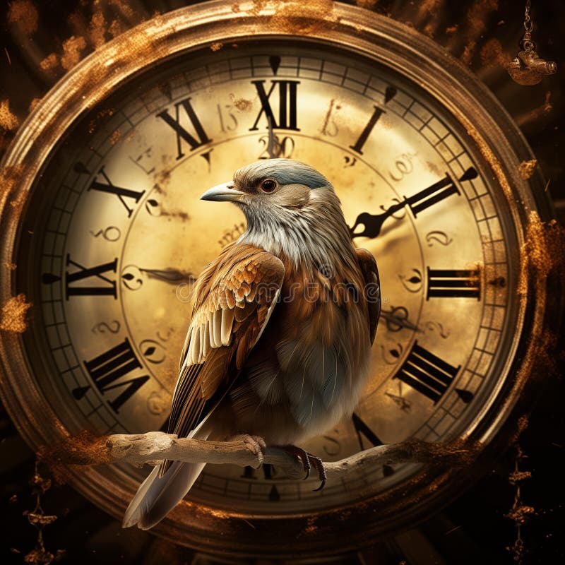 Fantasy Clock stock illustration. Illustration of iron - 295358060