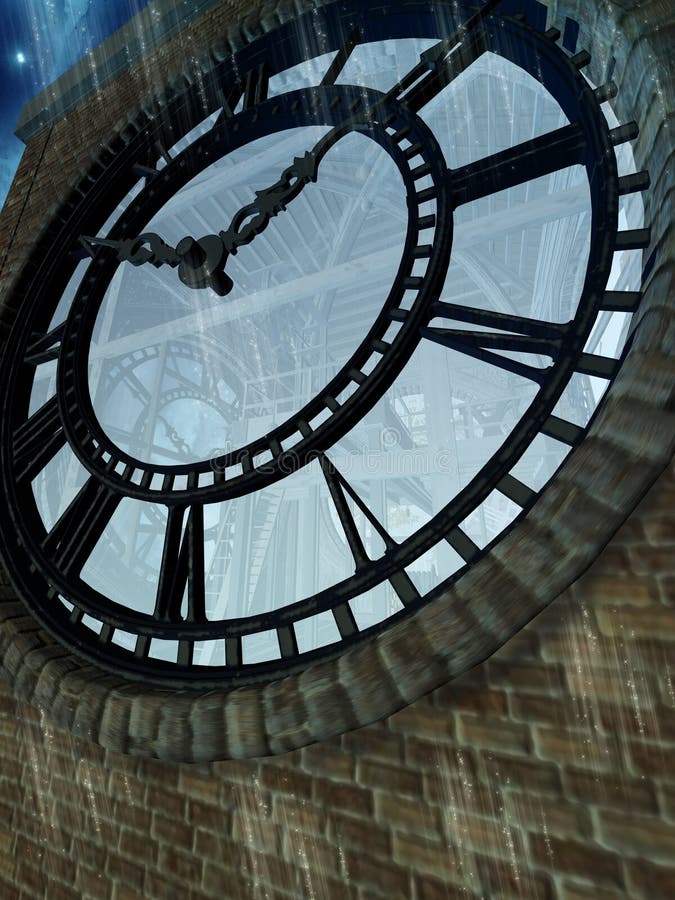 Fantasy Clock 3d Computer Graphic Stock Illustration - Illustration of ...