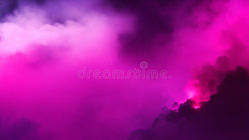 Fantasy Cloudscape with Glowing Pink and Purple Colors Stock ...