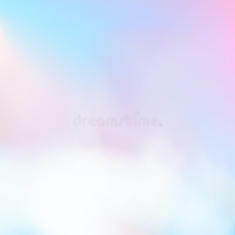 Fantasy Cloudy Sky with Soft Blue Pink Tints. Unicorn Fantasy Wallpaper ...