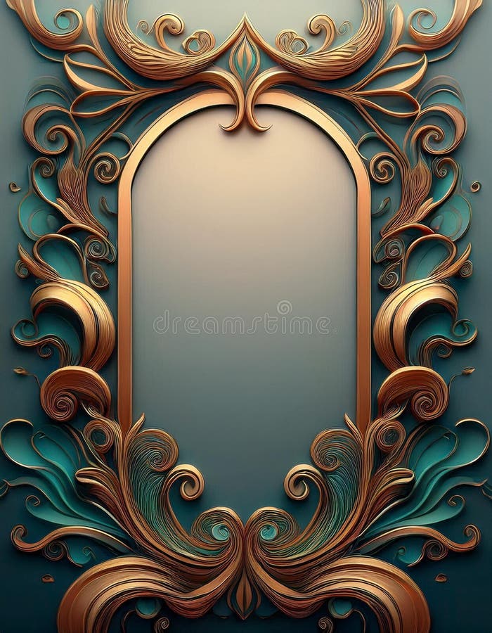 Fantasy colorful frame stock illustration. Illustration of night ...