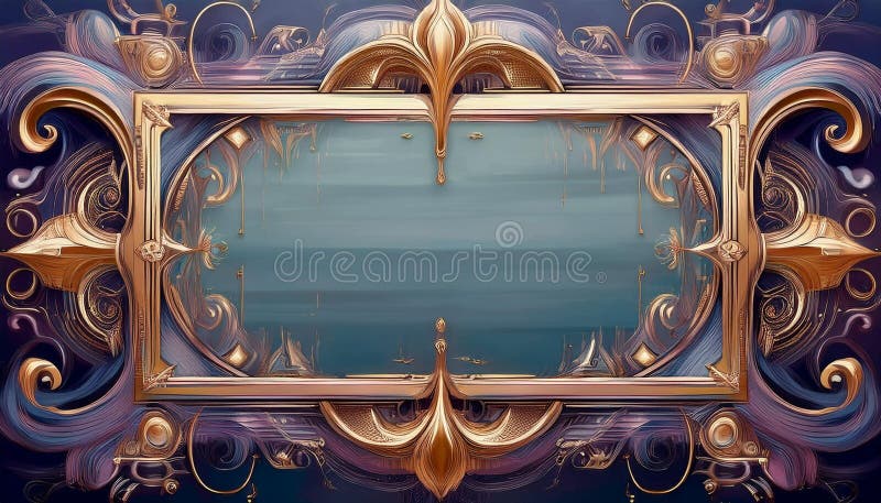 Fantasy colorful frame stock illustration. Illustration of screenshot ...