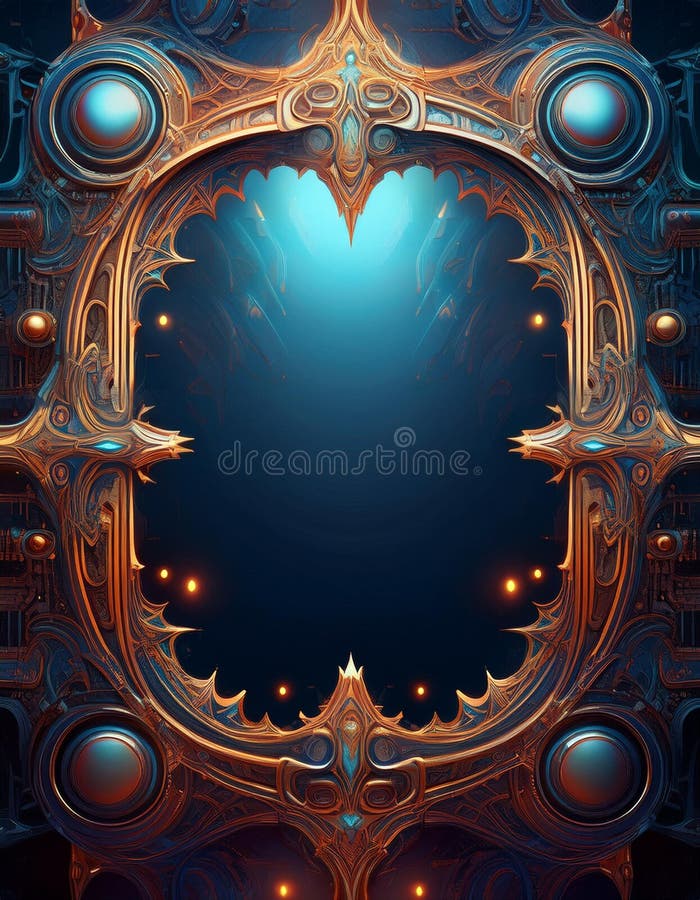 Fantasy colorful frame stock illustration. Illustration of screenshot ...