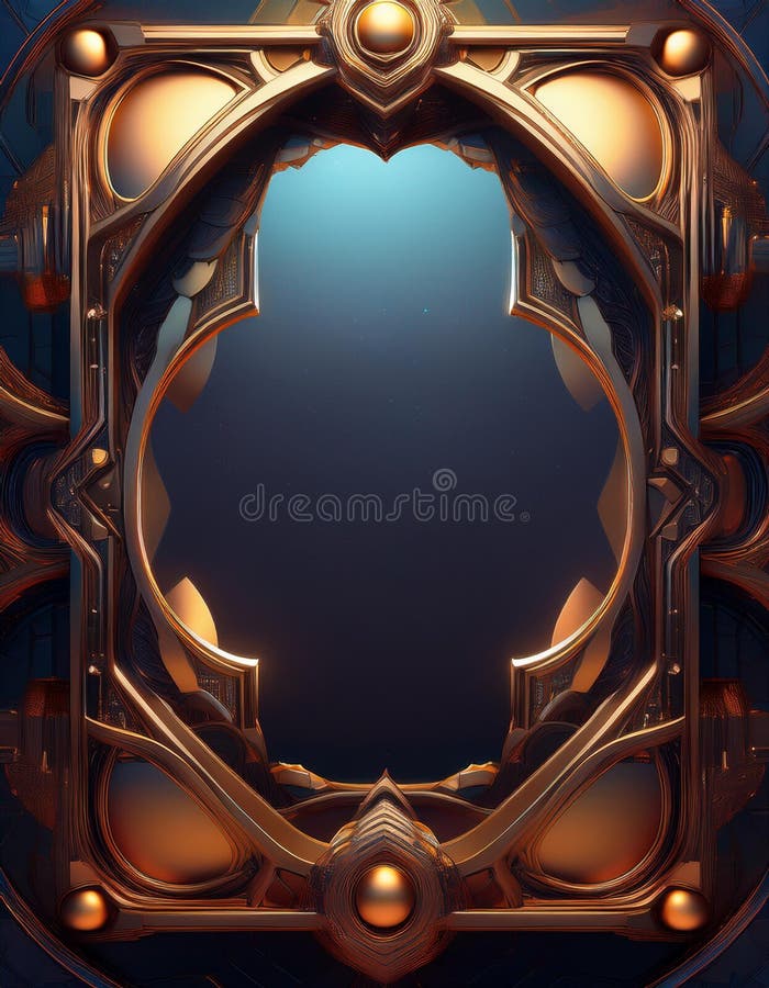 Fantasy colorful frame stock illustration. Illustration of darkness ...