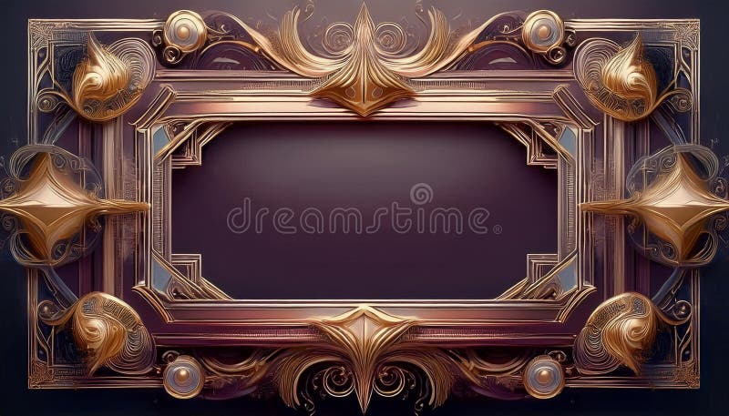 Fantasy colorful frame stock illustration. Illustration of pattern ...