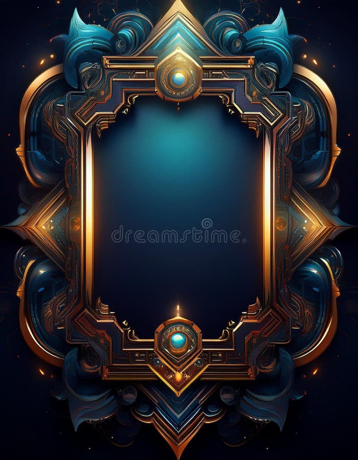 Fantasy colorful frame stock illustration. Illustration of light ...