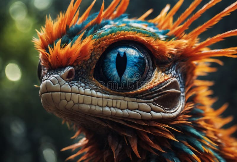 Fantasy Colourful Creature with Big Expressive Eye. Generative AI Stock ...