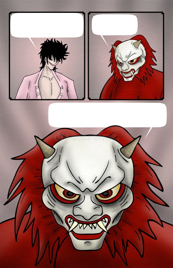 Demon comic stock vector. Illustration of comics, blue - 30248469