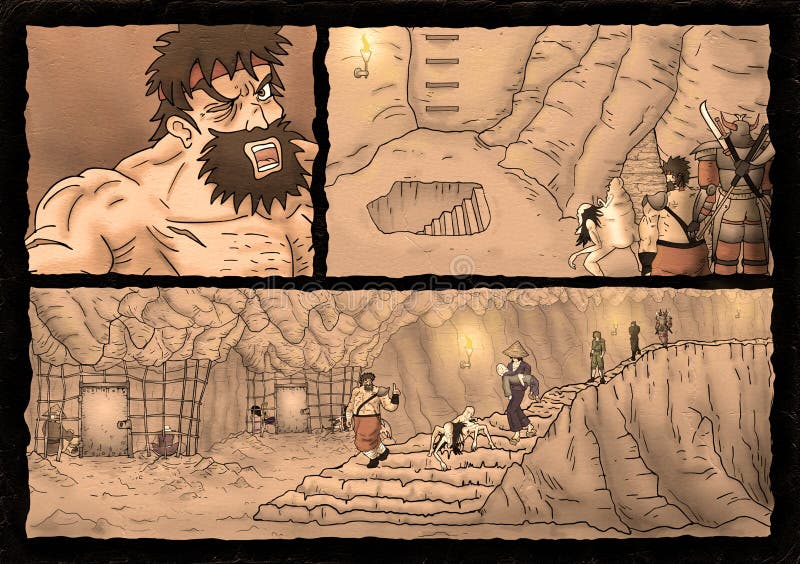 Comic scene draw stock illustration. Illustration of hand - 75388690