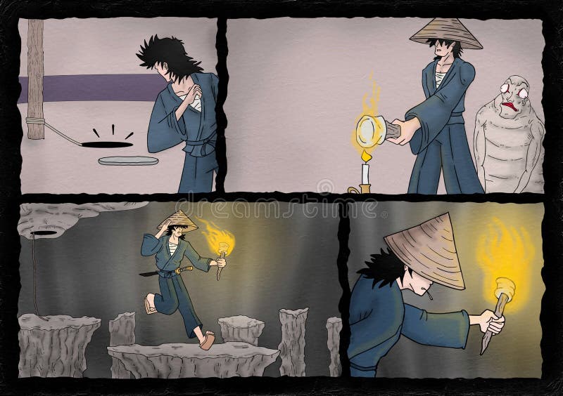 Fantasy Comic Scene Illustration Stock Illustration - Illustration of ...