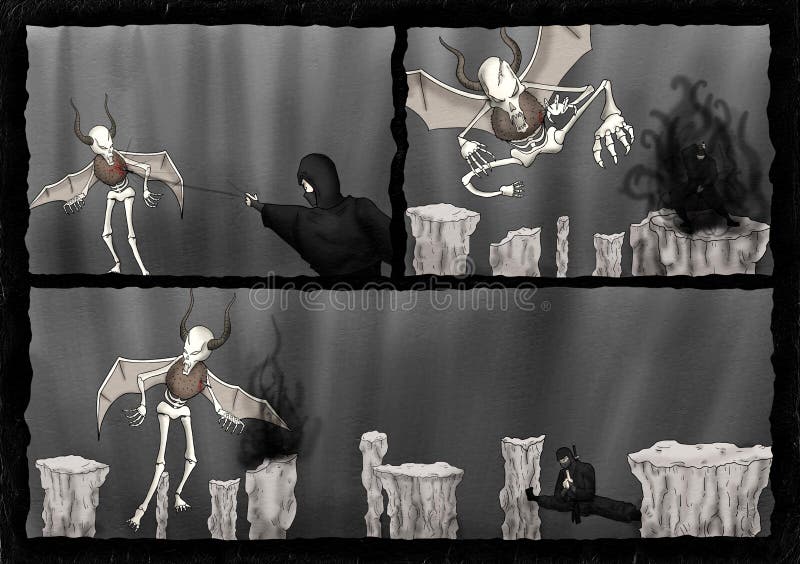 Fantasy Comic Scene Illustration Stock Illustration - Illustration of ...