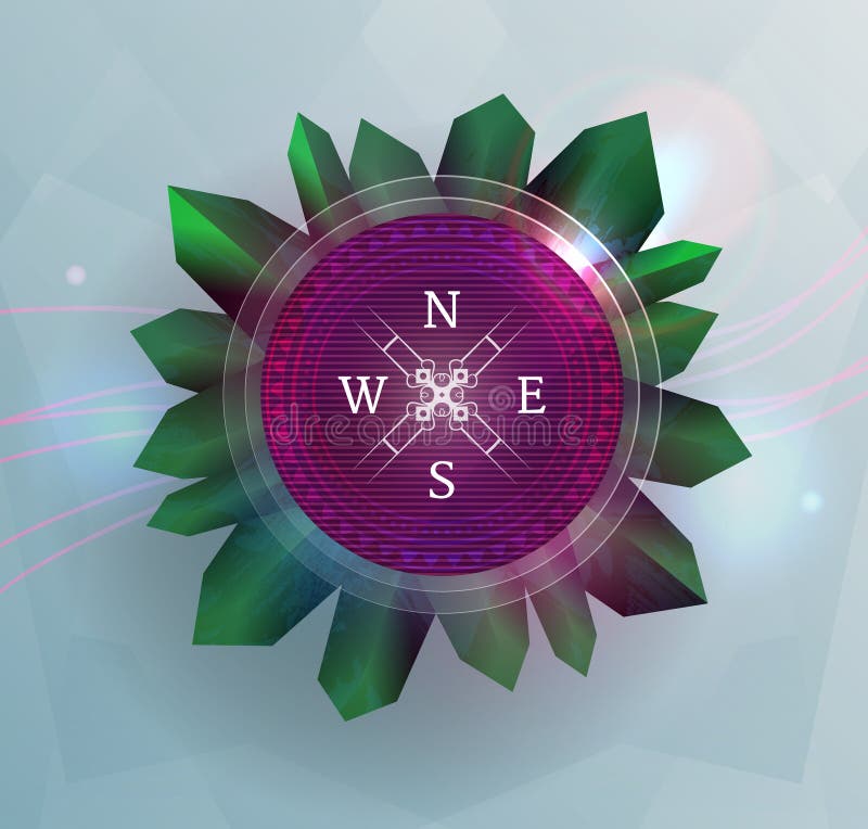 Fantasy Compass stock illustration. Illustration of business - 1219444