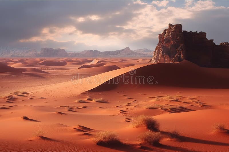 Fantasy Concept Art. Windblown Desert Generative AI Stock Illustration ...