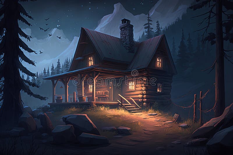 Fantasy Concept Art with Witch Hut. AI Generative Illustration Stock ... Fantasy Concept Art with Witch Hut. AI Generative Illustration Stock ...