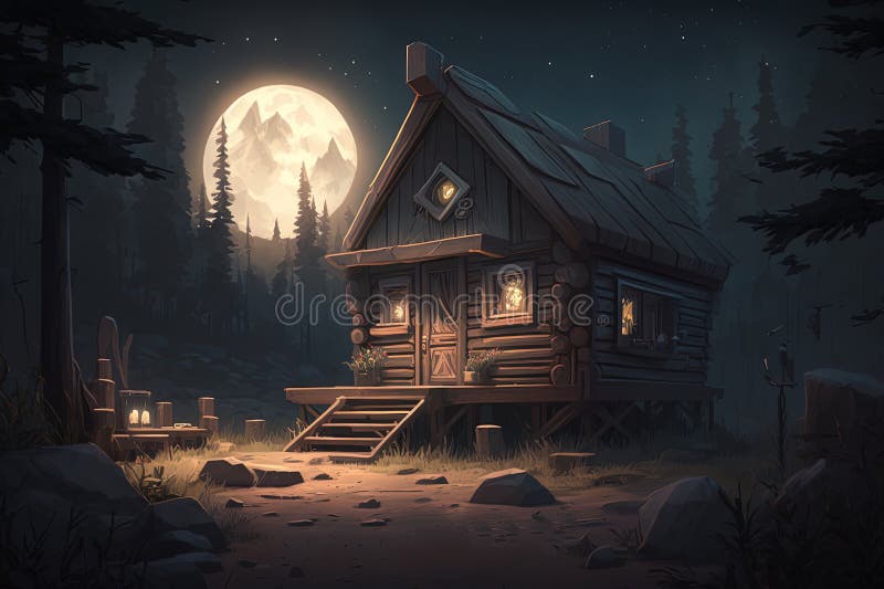 Fantasy Concept Art with Witch Hut. AI Generative Illustration Stock ... Fantasy Concept Art with Witch Hut. AI Generative Illustration Stock ...
