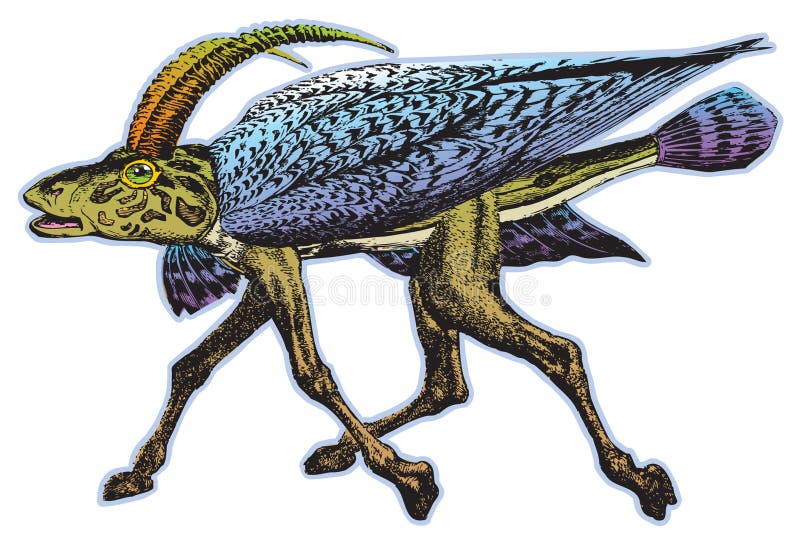 Fantasy Creature Illustration Stock Vector - Illustration of icons ...