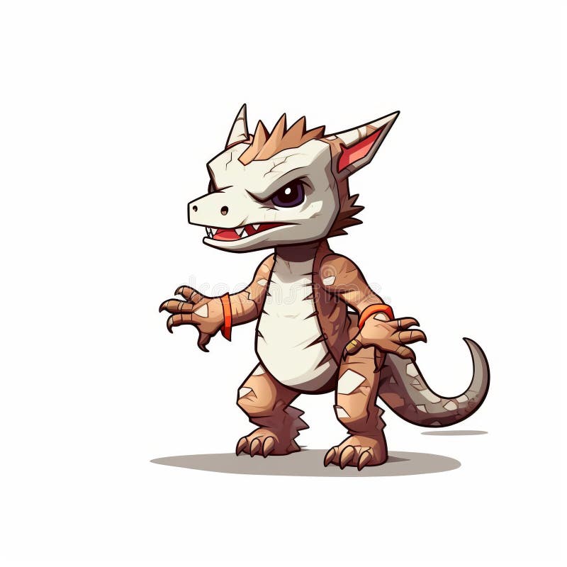 Fantasy Creature Illustration with Dragon-like Features and Menacing ...