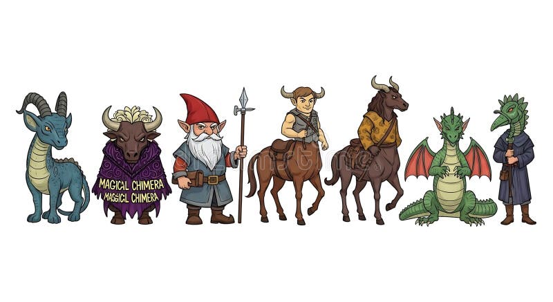 Creatures Cartoon Collection Stock Illustrations – 8,251 Creatures ...