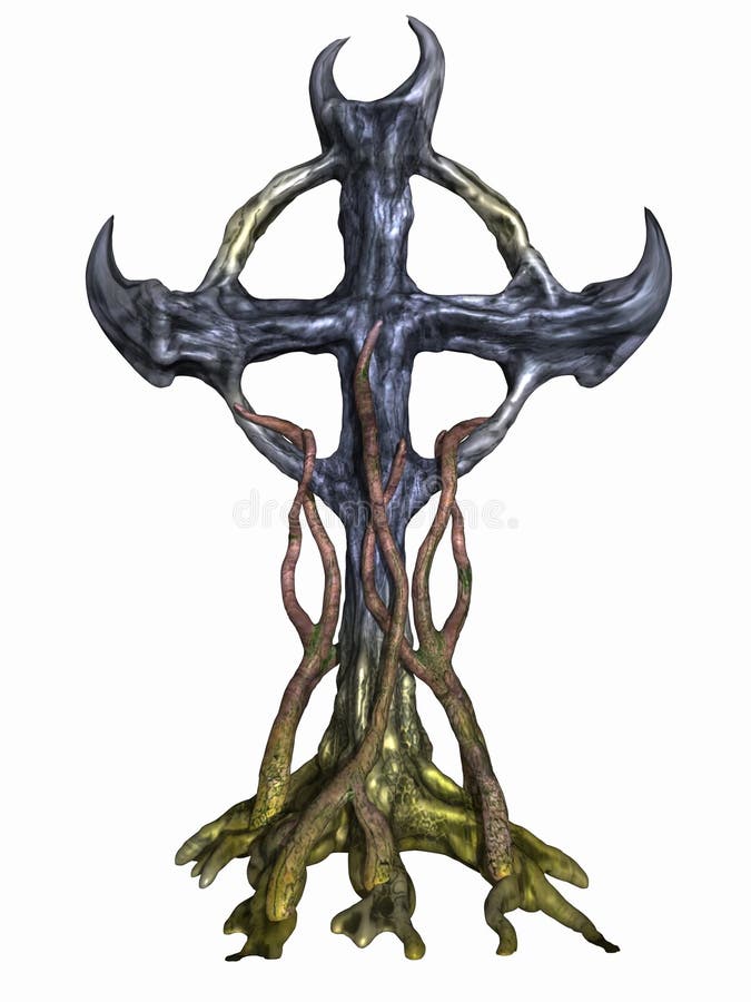 Fantasy Cross stock illustration. Illustration of faith - 13942317