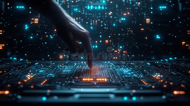 A Fantasy Cyber Background Featuring an Abstract Business IoT Theme ...
