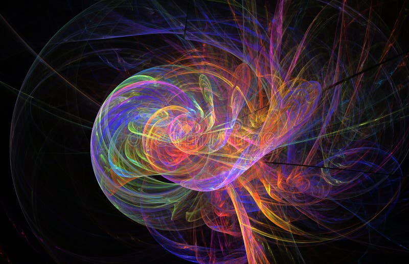 Fantasy 3d Banner on Black Backdrop. Orange Background Stock ...