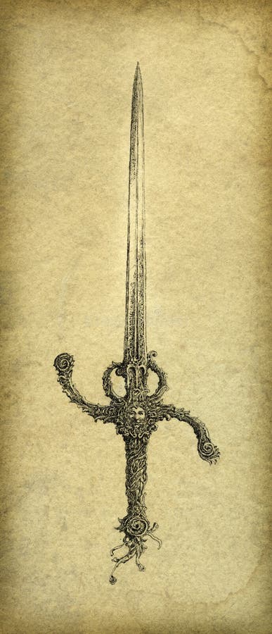 Fantasy dagger stock illustration. Illustration of ornate - 56557236