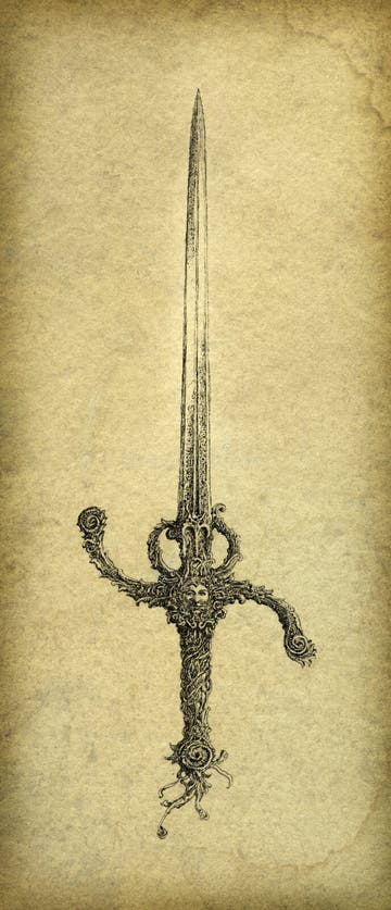 Fantasy dagger stock illustration. Illustration of ornate - 56557236