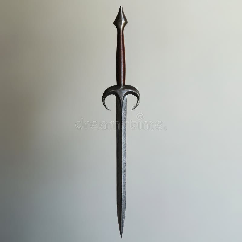Fantasy Dagger with Unique Design on Plain Backdrop Stock Image - Image ...