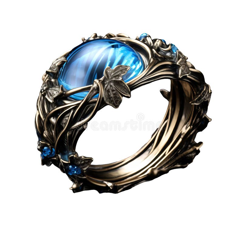 Fantasy Decorated Water Ring, Beautifully Depicted on a Transparent ...