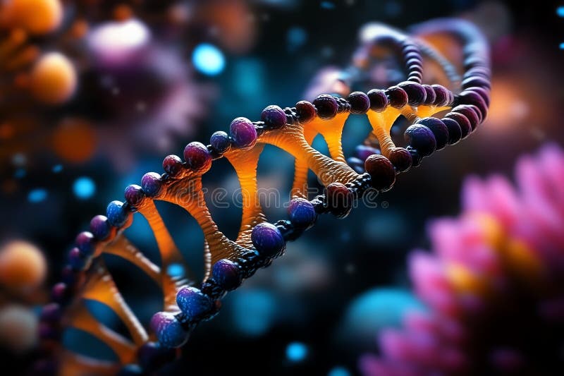 A Fantasy Depiction of the Evolution of Life, with a DNA Strand ...