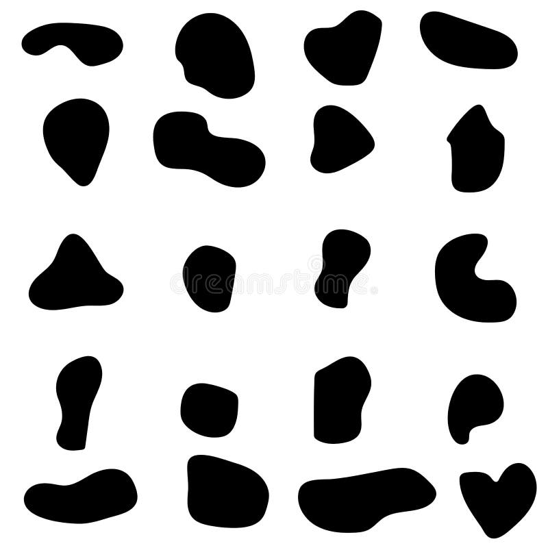 Fantasy Different Spots Blots. Geometric Art Print. Vector Illustration ...