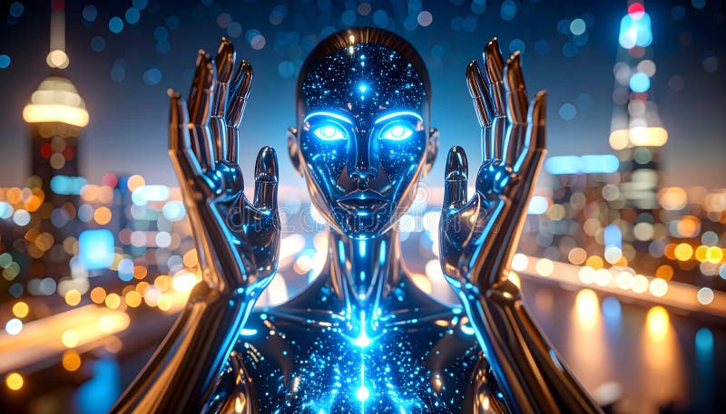 Celestial Touch: Glitter-Skinned Woman in Fantasy Light Stock Image ...