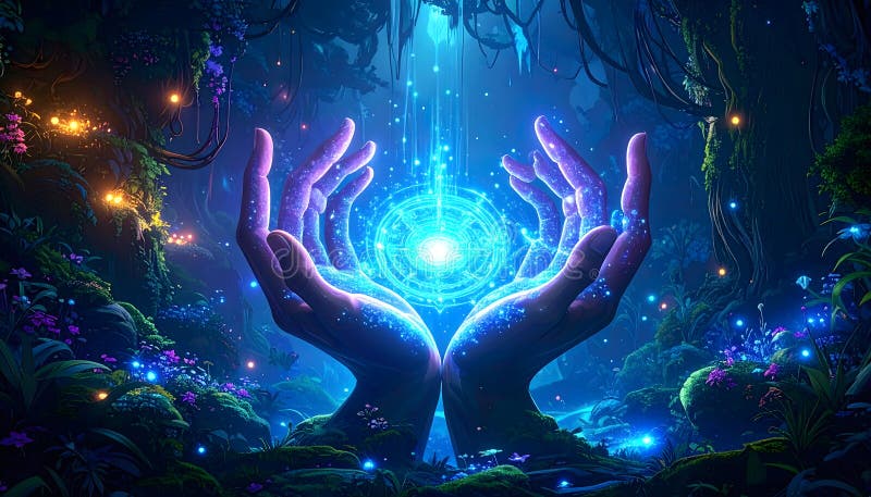 Celestial Touch: Glitter-Skinned Woman in Fantasy Light Stock ...