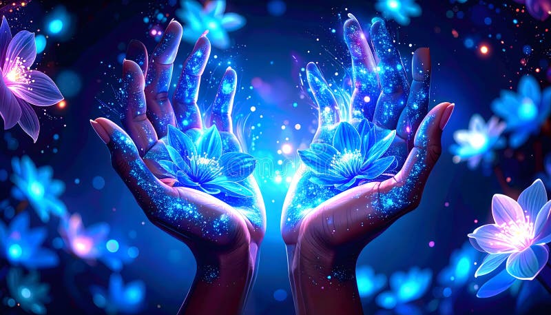 Celestial Touch: Glitter-Skinned Woman in Fantasy Light Stock Image ...