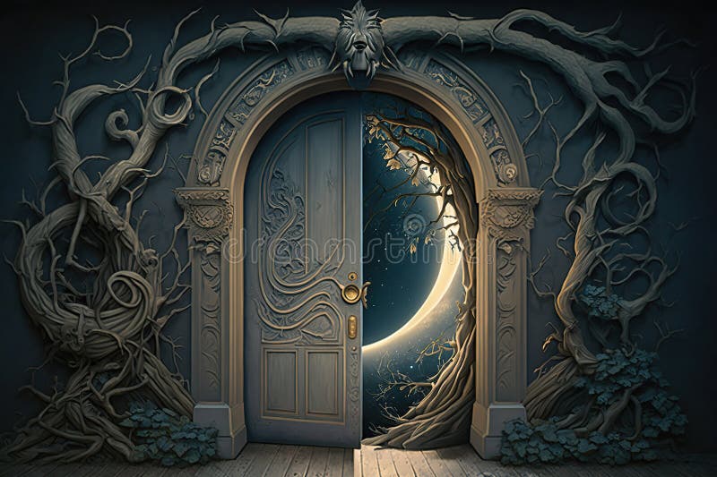 Fantasy Door To an Other World. Generative AI Stock Illustration ...
