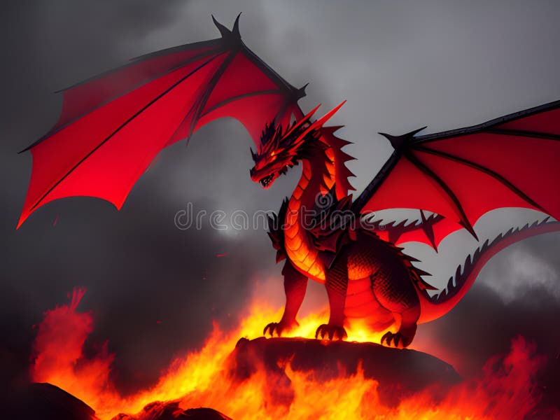 Dragon from Hell Tattoo stock vector. Illustration of horrible - 27836059