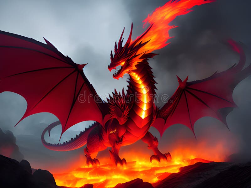 Dragon from Hell Tattoo stock vector. Illustration of horrible - 27836059