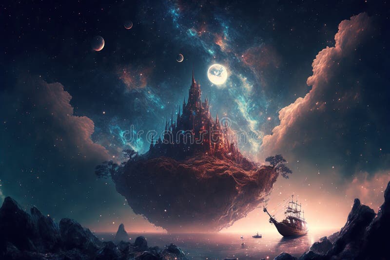 Dreamlike Landscapes Stock Illustrations – 217 Dreamlike Landscapes ...