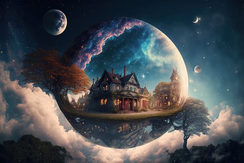 Fantasy Dream Universe stock illustration. Illustration of boundaries ...