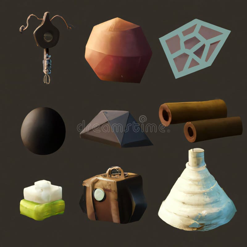 Fantasy Earth Element Objects Assets for Video Games and RPG Style ...