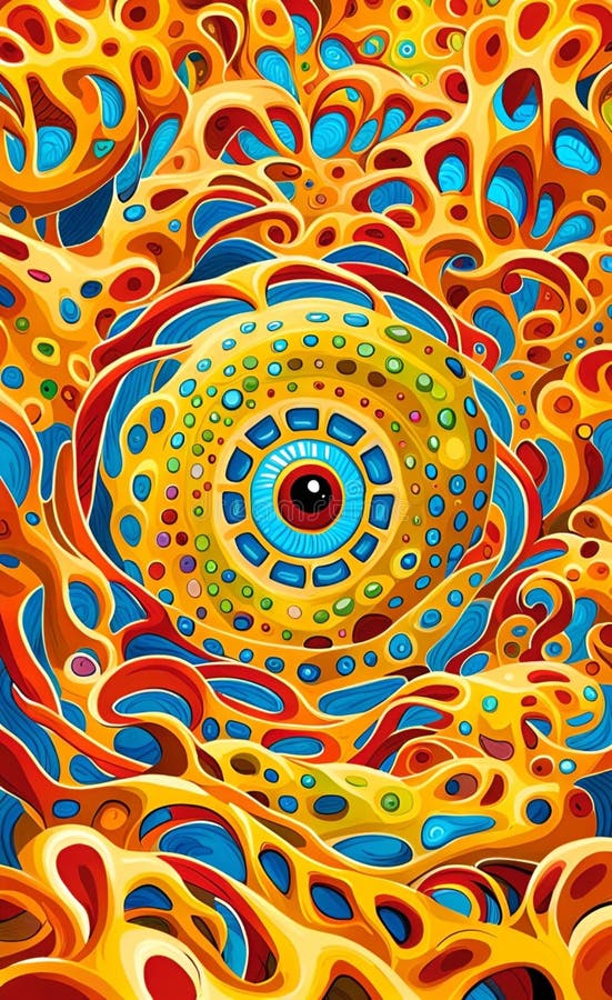 Fantasy eye 78 stock illustration. Illustration of psychedelic - 300249383