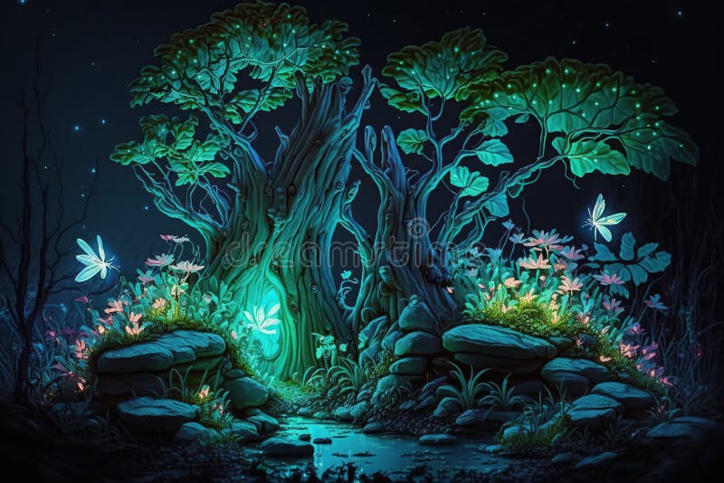 Fantasy and Fairytale Magical Forest Lighting Pathway. Stock ... Fantasy and Fairytale Magical Forest Lighting Pathway. Stock ...