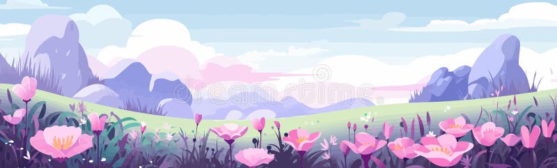 Fantasy Field Vector Flat Minimalistic Isolated Illustration Stock ...