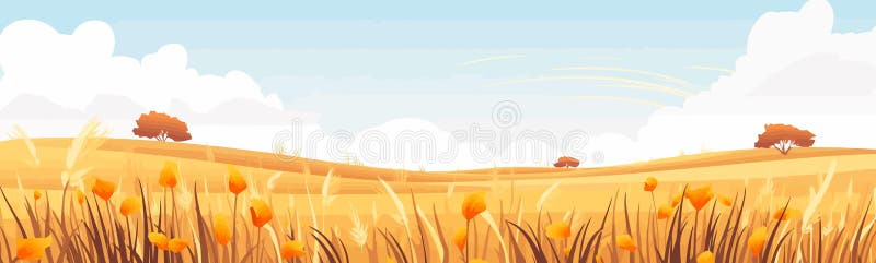 Fantasy Field Vector Flat Minimalistic Isolated Illustration Stock ...