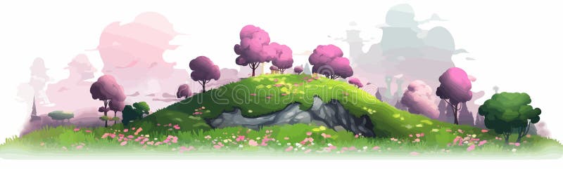 Fantasy Field Vector Flat Minimalistic Isolated Illustration Stock ...