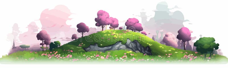 Fantasy Field Vector Flat Minimalistic Isolated Illustration Stock ...