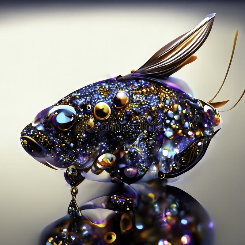 Fantasy Fish. 3D Illustration. 3D CG. High Resolution Stock ...