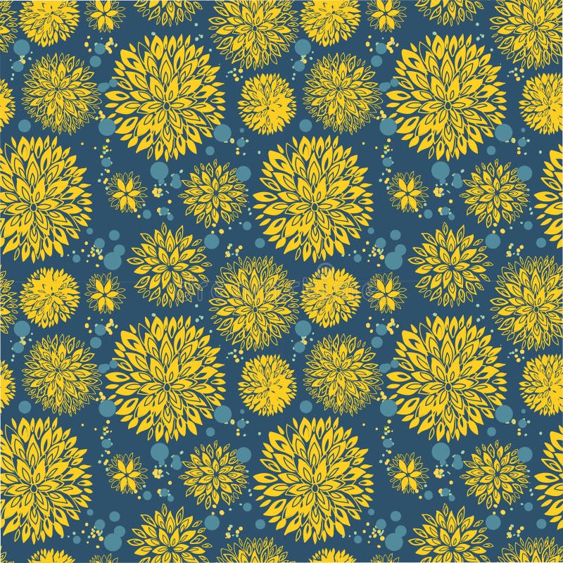 Fantasy Floral Seamless Background Stock Vector - Illustration of ...