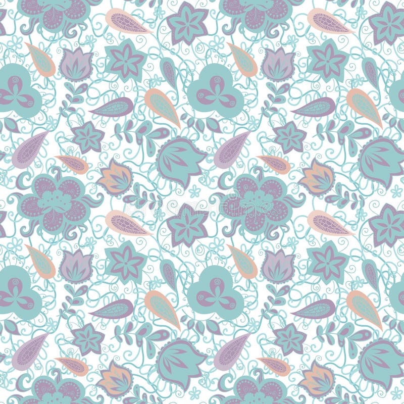 Fantasy Floral Seamless Pattern Stock Vector - Illustration of ...